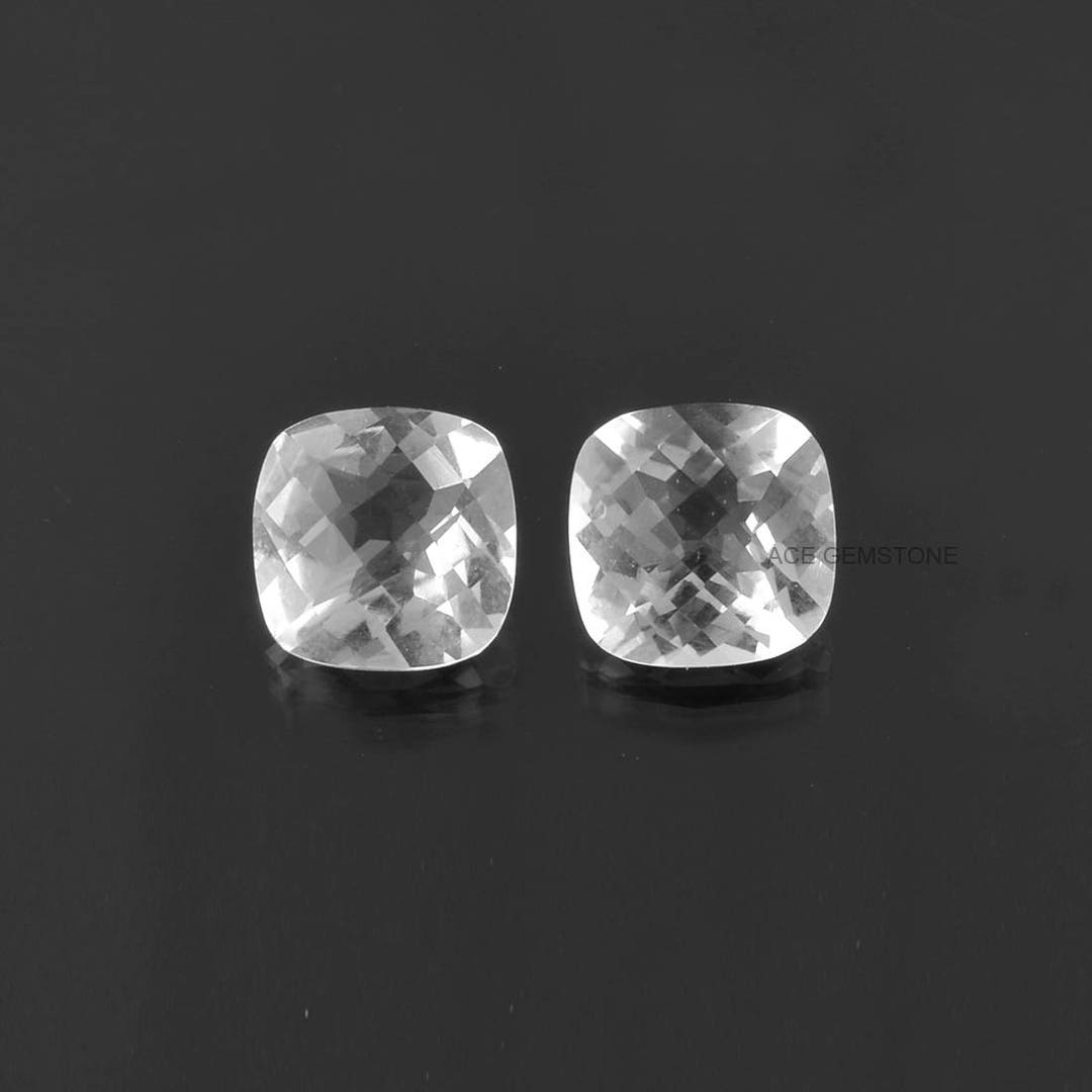 Crystal Quartz 8x8mm Cushion Cabochons-jewelry Making Gemstone ...