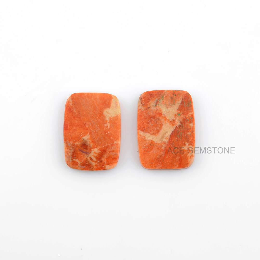 Red Coral 14x20mm Cushion Gemstone Cabochons-red Coral Gemstone ...