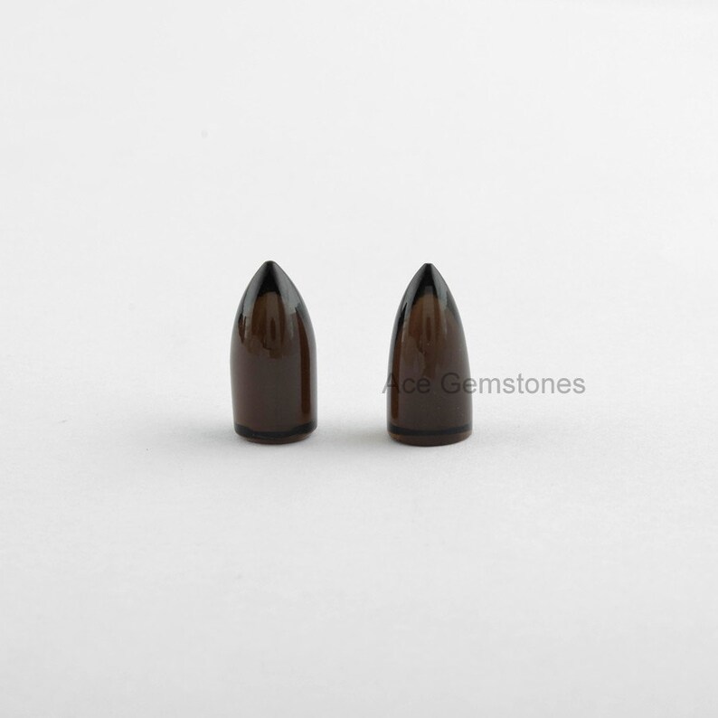 Bullet Shape Gemstone Cabochon Smoky Quartz Loose Smooth - Etsy