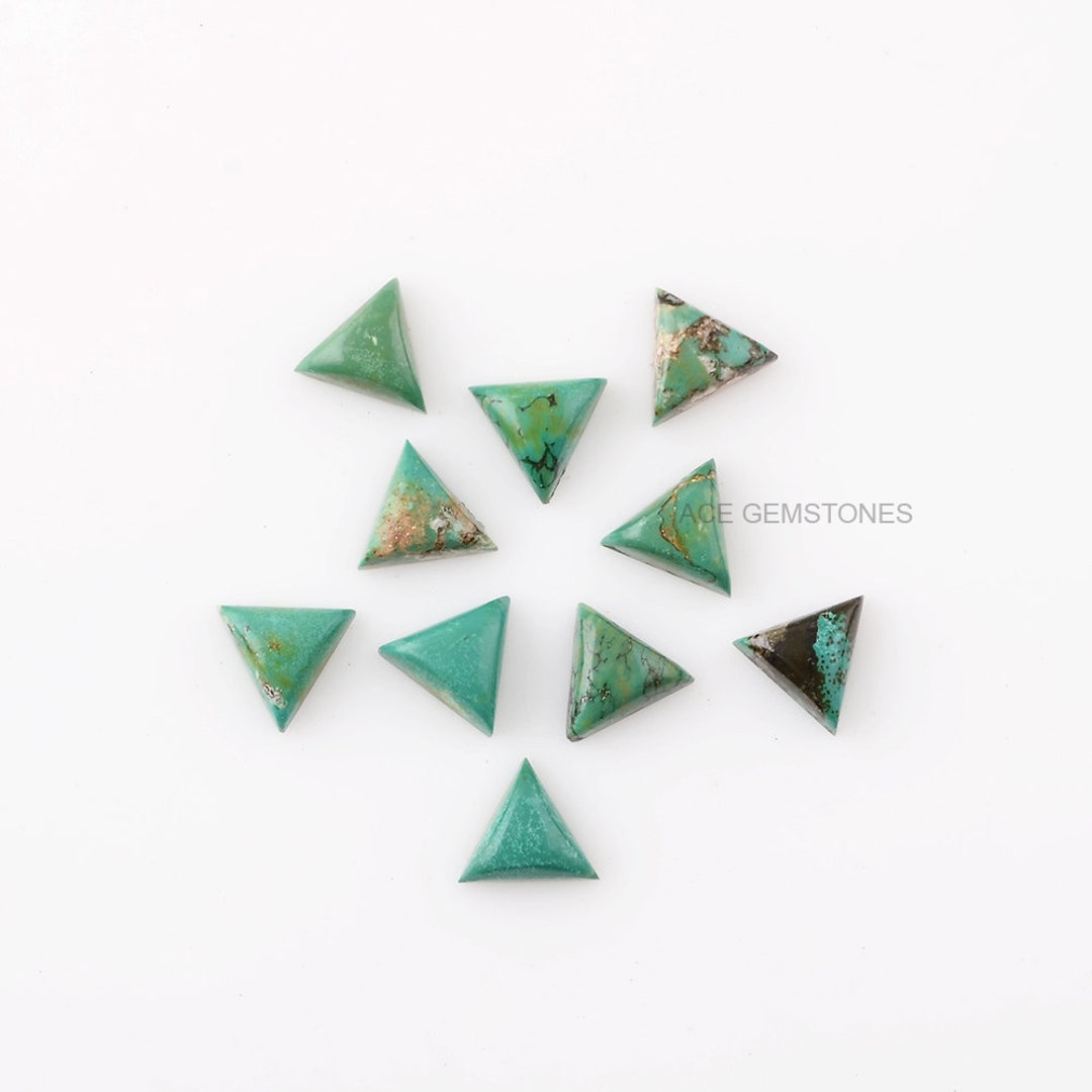 Natural Tibetan Turquoise 7x7 Mm Triangle Shape Gemstone-jewelry Making ...