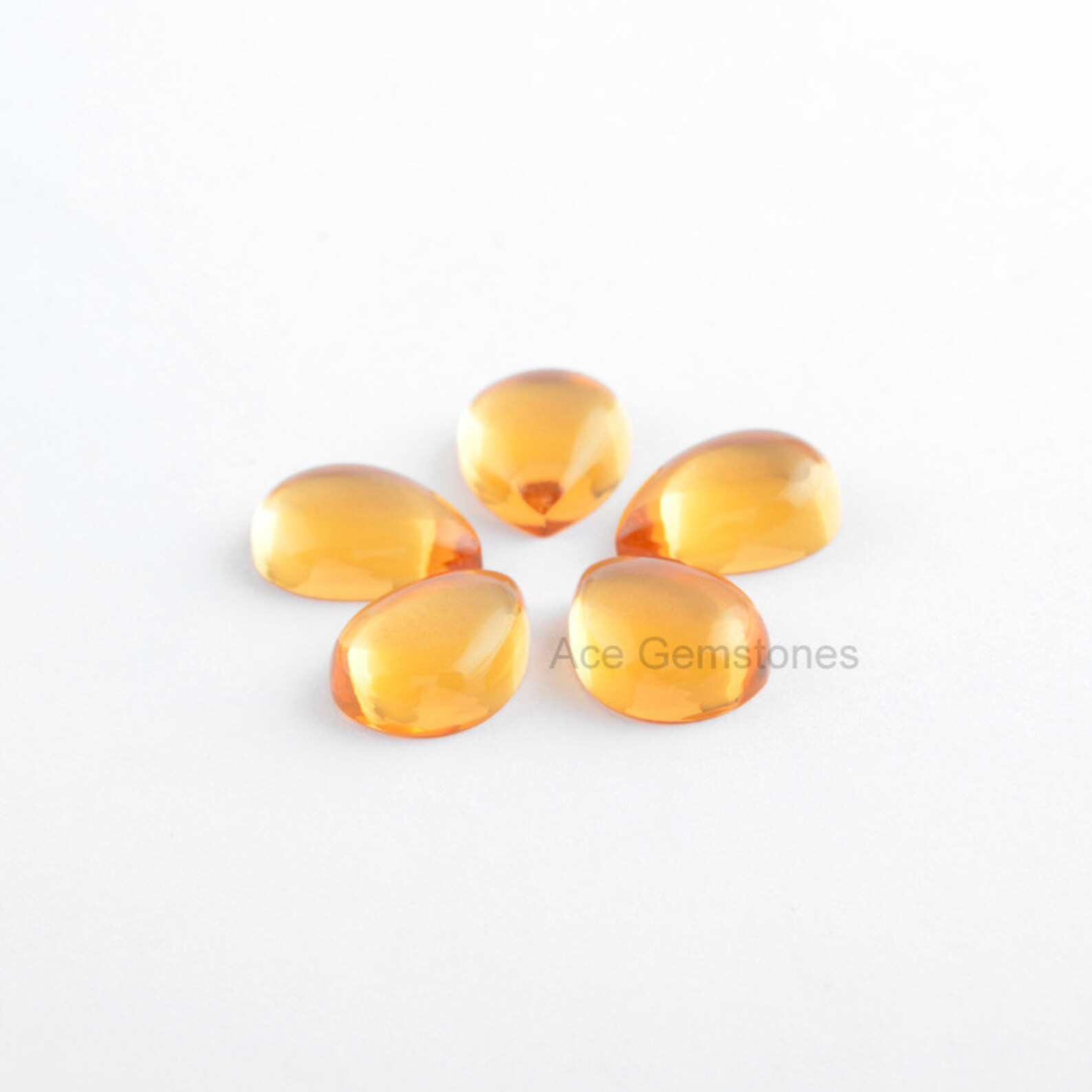 Champagne Quartz Smooth Stone Loose Gemstone Flat Back | Etsy