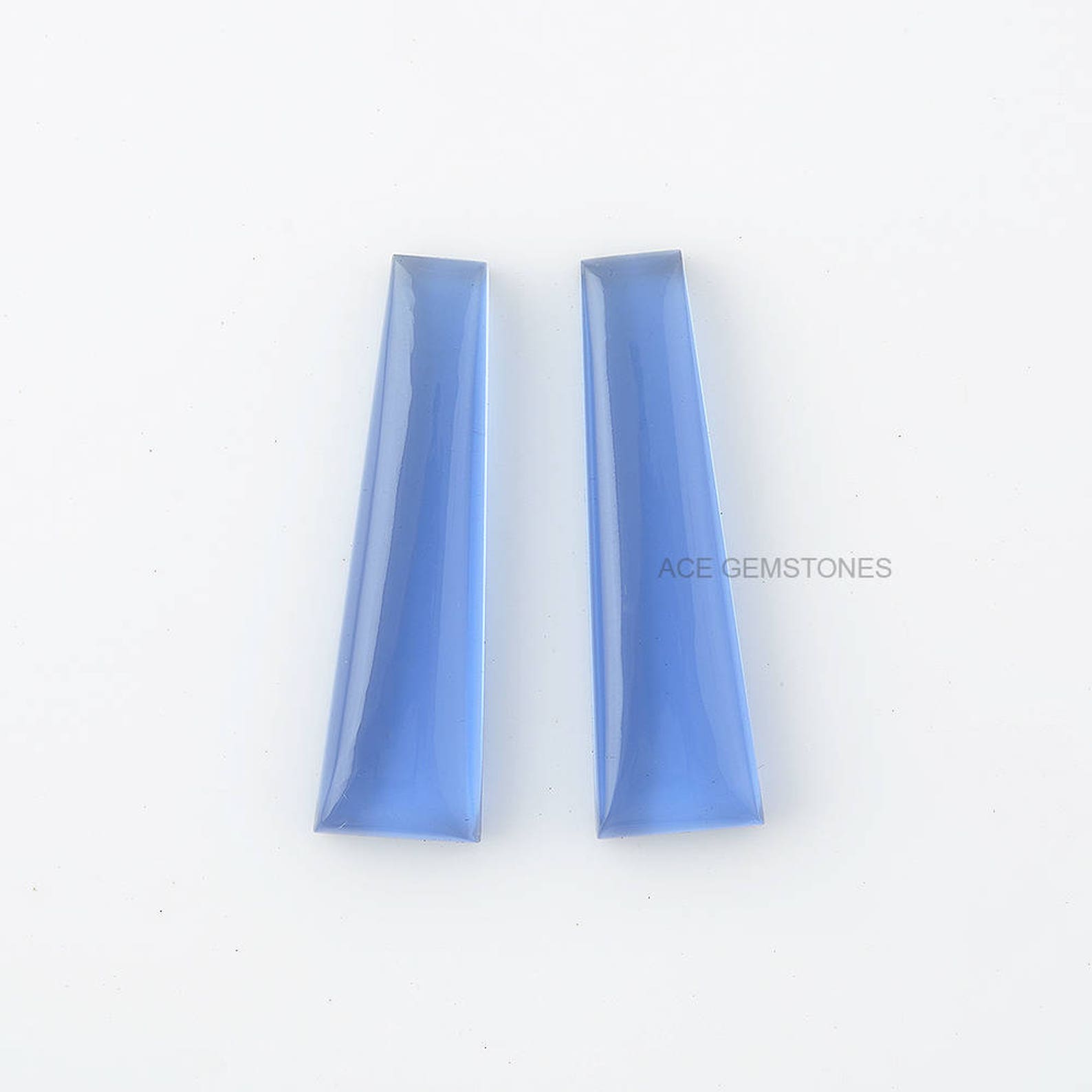 Blue Sapphire Quartz Smooth Long Pair Trapezoid Shape 10x35 Mm Loose ...