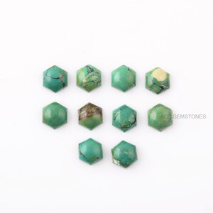 Natural Tibetan Turquoise 8x8mm Hexagon Shape Gemstone, Calibrated ...