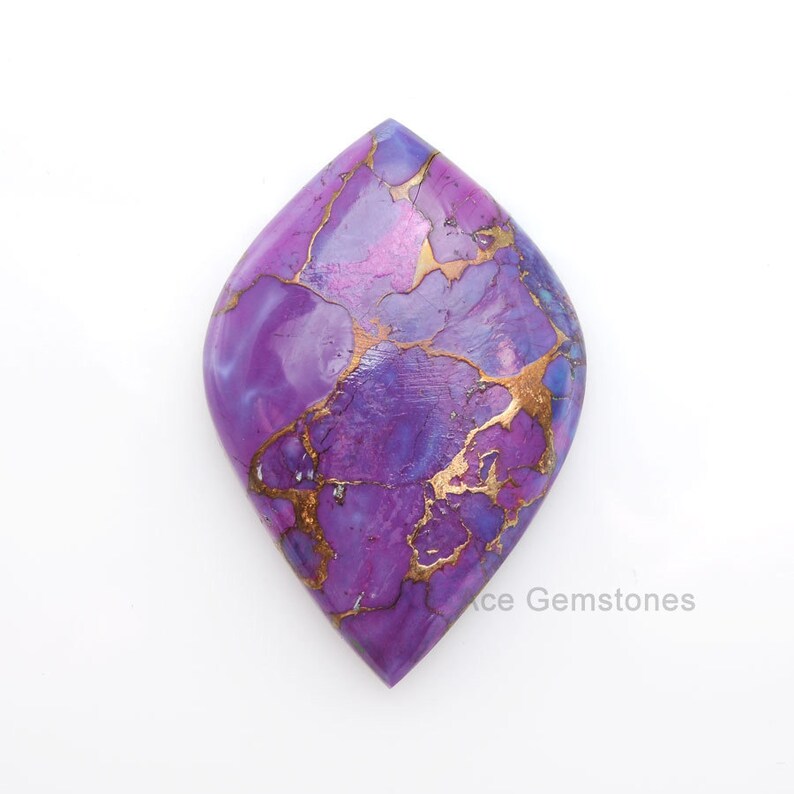 Stunning Copper Purple Turquoise Fancy Loose Gemstone Flat | Etsy