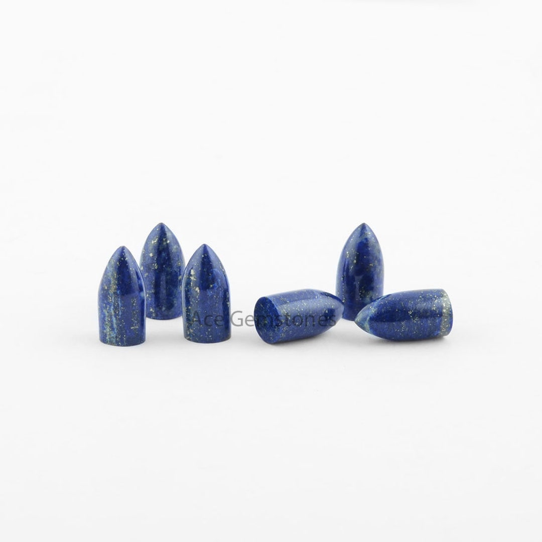 Unique Lapis Bullets Gemstone Genuine Lapis Bullet Shape Stone Loose ...