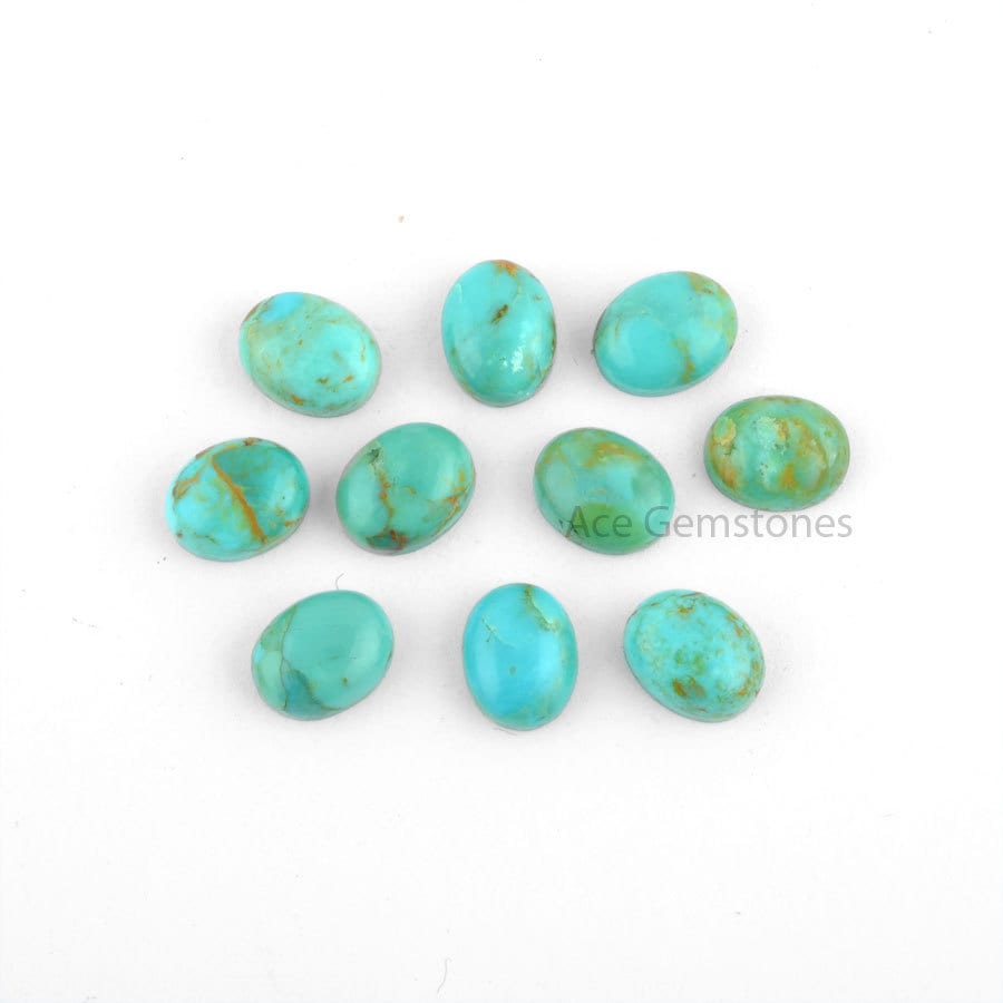 Arizona Turquoise Oval Smooth Calibrated Cabochons, Wholesale Loose ...