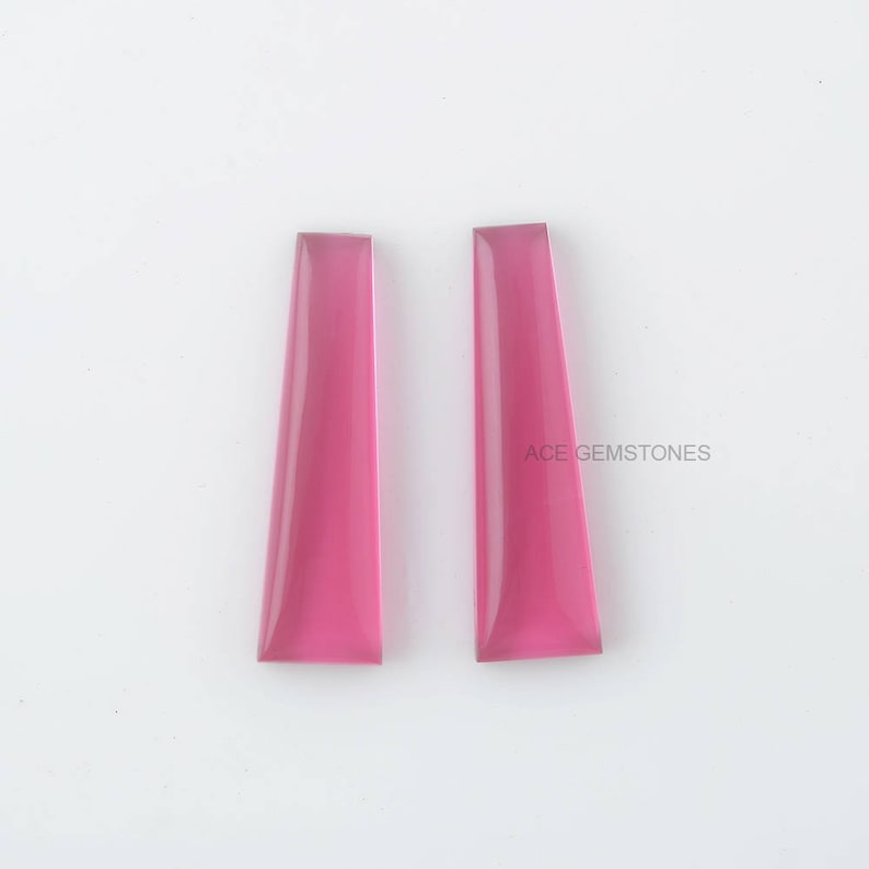 Pink Tourmaline Quartz Trapezoid Shape 10x35 Mm Long Smooth - Etsy