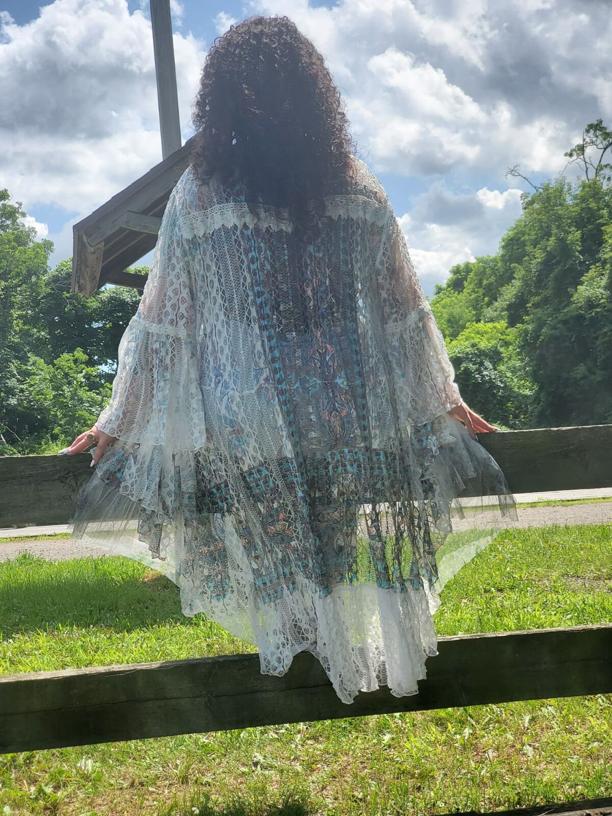 Plus Size Lace Duster, Stevie Nicks Style, Lace Kimono, Resort Wear ...