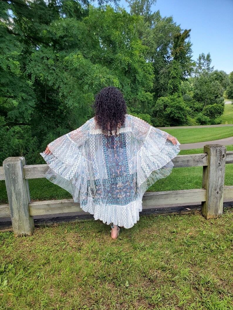 Plus Size Lace Duster, Stevie Nicks Style, Lace Kimono, Resort Wear ...