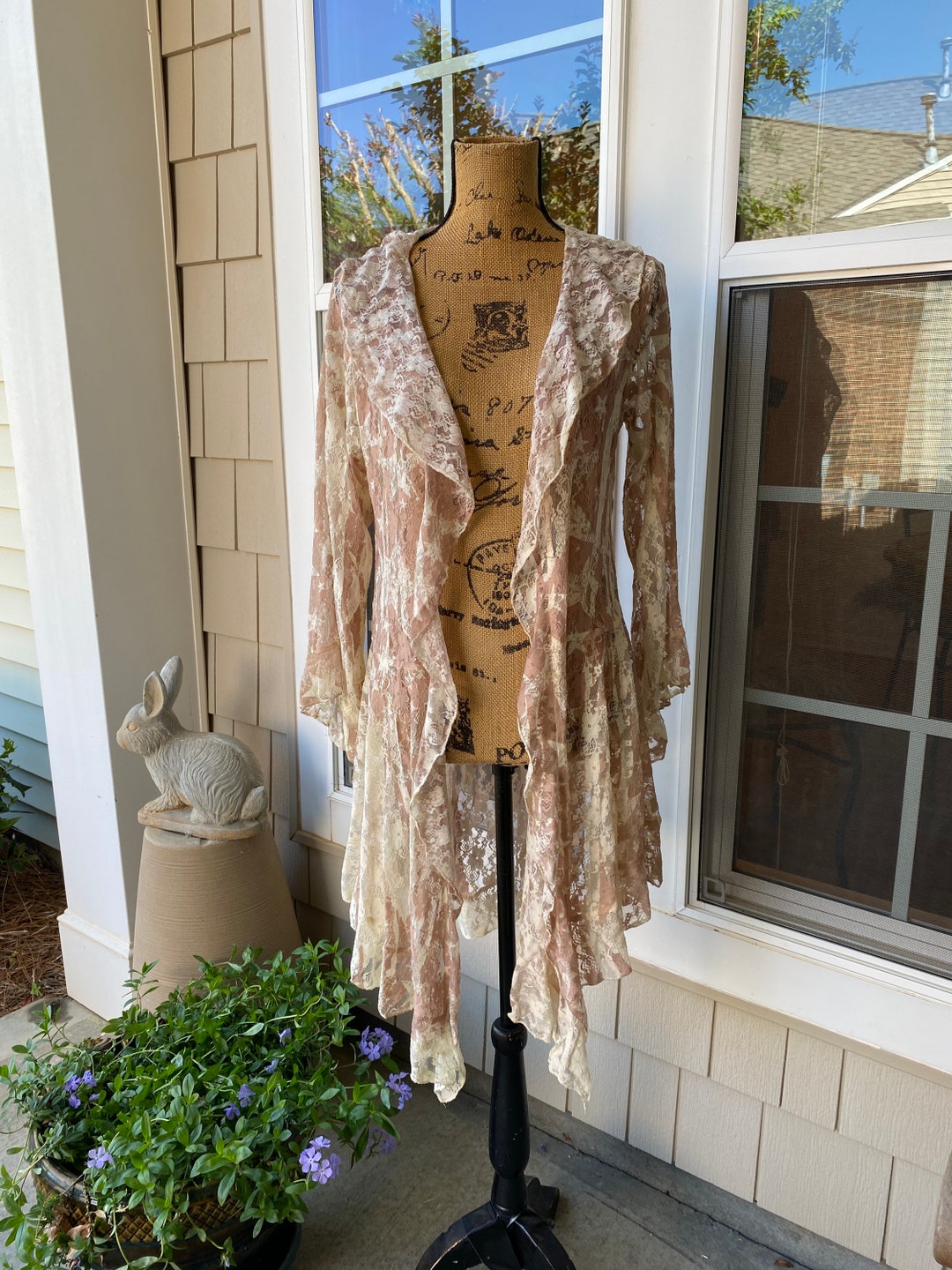 Plus Size Lace Duster Kimono Resort Wear Bathing Suit - Etsy