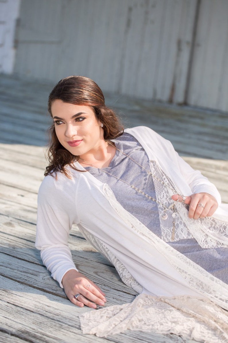 Boho Chic Lace Waterfall Cardigan With Handkerchief Hemline - Etsy