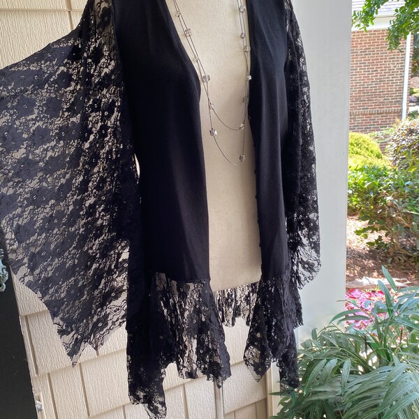 Plus Size Lace Duster, Kimono, Resort Wear, Bathing Suit Cover, Summer ...