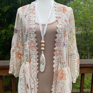 Plus Size Lace Duster: Ladybug Floral Kimono Cover-up - Etsy