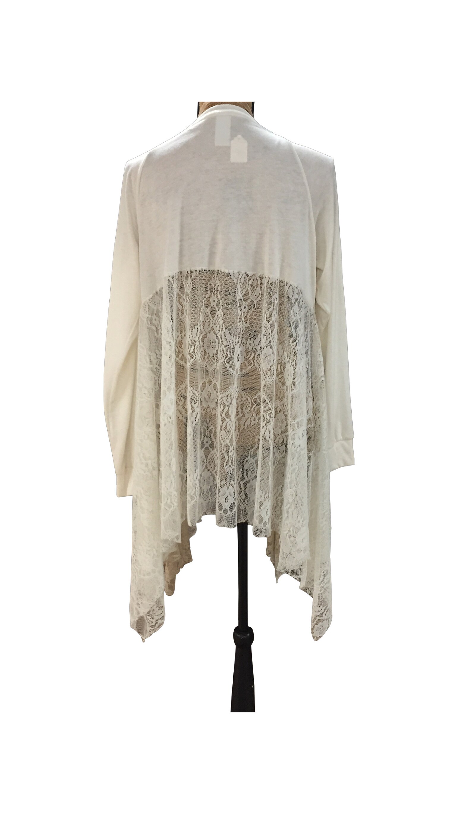 Boho Chic Lace Waterfall Cardigan With Handkerchief Hemline - Etsy