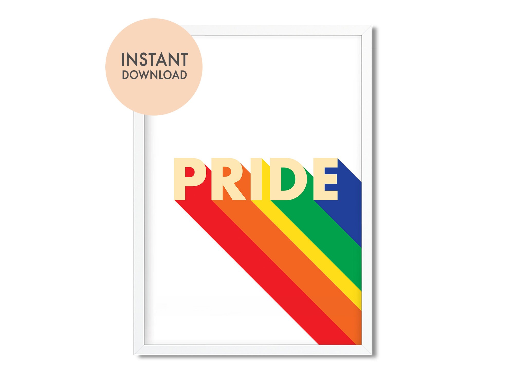 LGBTQ Pride Instant Download Gay Pride Print Pride Poster - Etsy