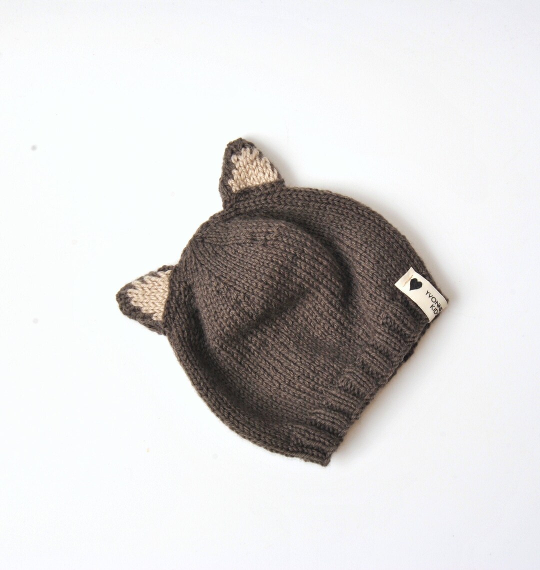 Entirely Hand-knitted Wolf Hat // Wool and Acrylic Made in France - Etsy