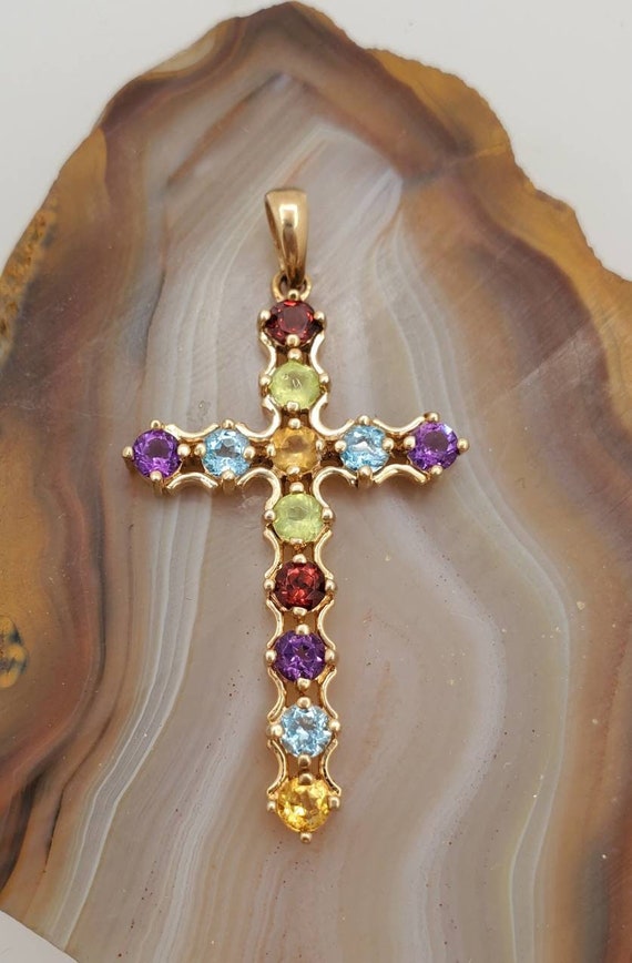 Vintage 14k gold cross - Gem