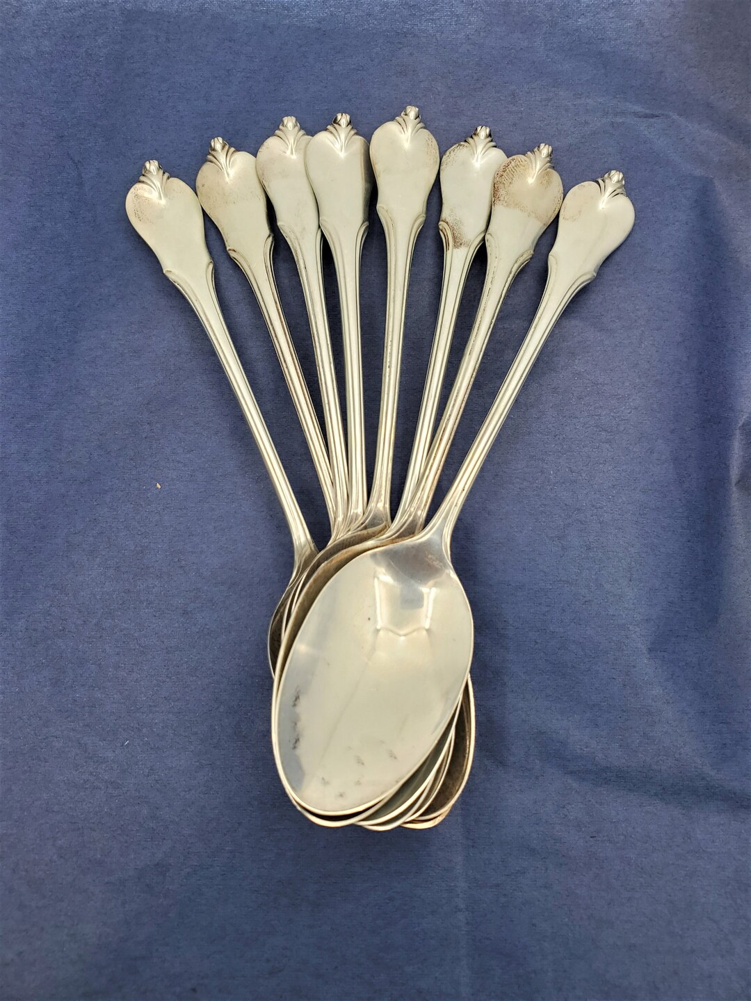 Grand Colonial by Wallace Sterling Silver Spoon Set, Eight Sterling ...