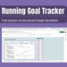 Running Goal Tracker - Yearly, Monthly, Weekly - Google Doc Spreadsheet ...