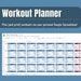 Fitness & Workout Spreadsheet Planner and Tracker - Google Doc Excel ...