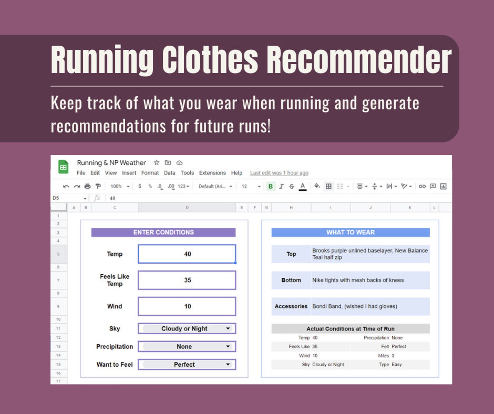 Running Clothes Log Recommender - Track What You Wear - Get Suggestions ...