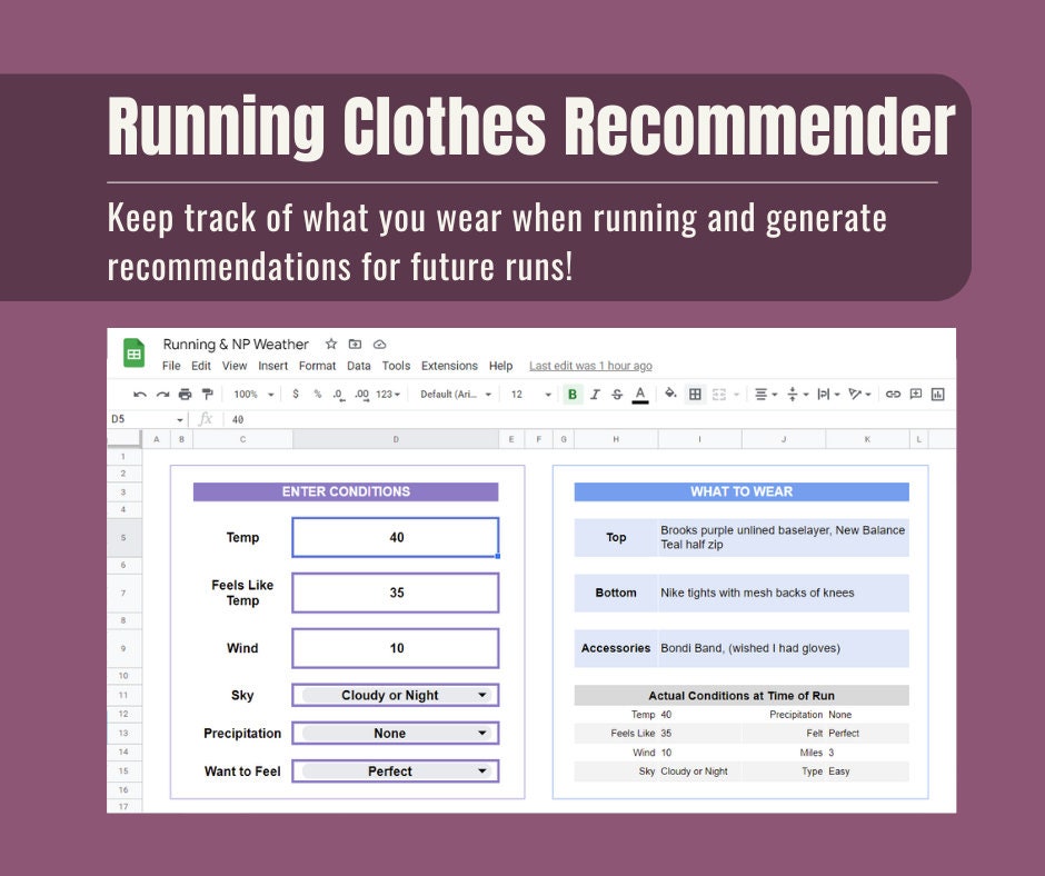 Running Clothes Log Recommender - Track What You Wear - Get Suggestions ...