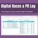 Race Log Template - Track Your Running Races and Automatically ...