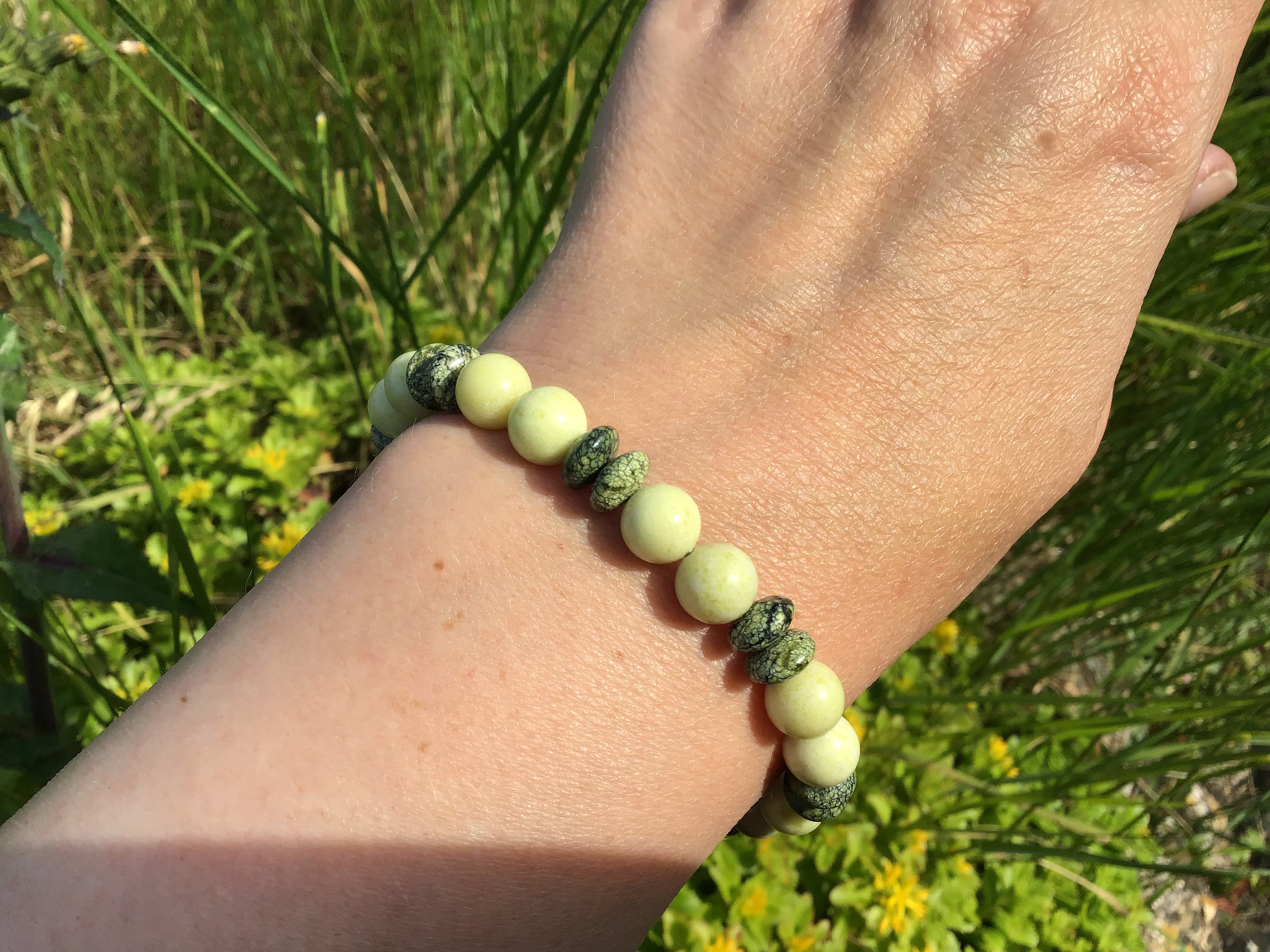 Lemon Jasper and Green Snowflake adjustable cotton cord | Etsy