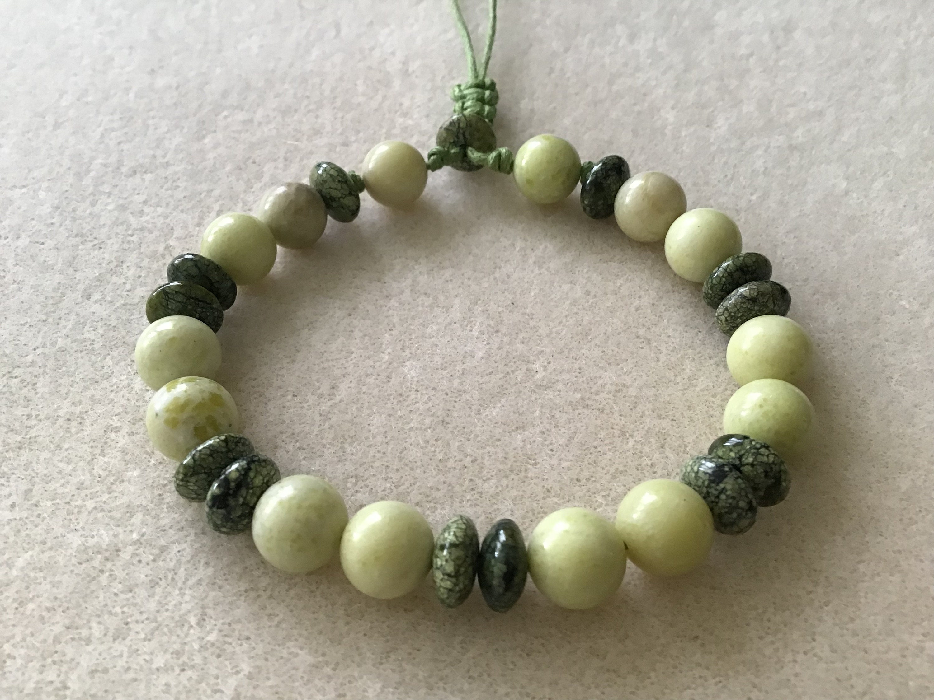 Lemon Jasper and Green Snowflake adjustable cotton cord | Etsy