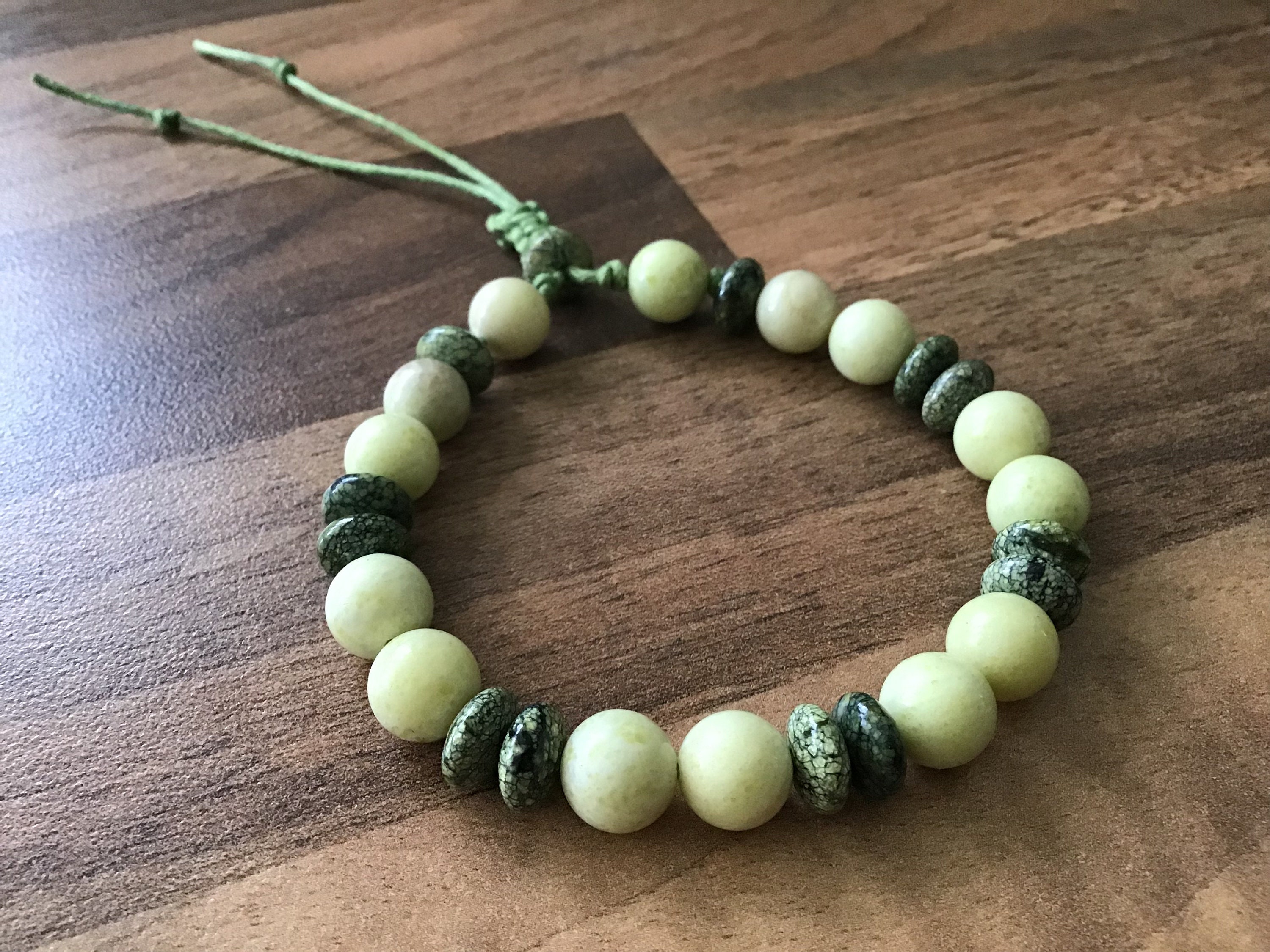 Lemon Jasper and Green Snowflake adjustable cotton cord | Etsy