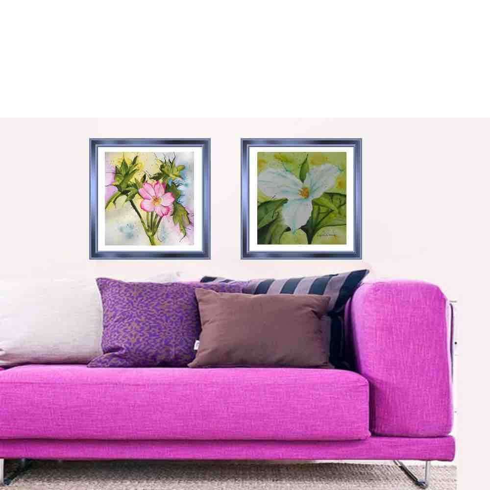 Pink Geranium Print from my Original Watercolor Painting. Wild | Etsy