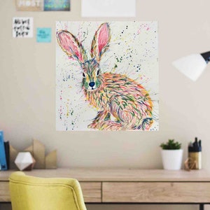 Fine Art Print of Psychedelic White Rabbit From My Original Watercolor ...