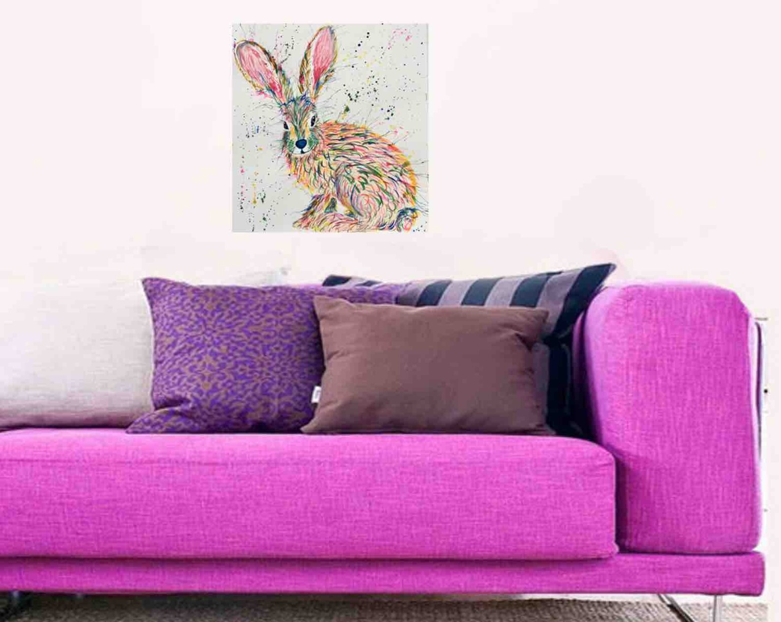 Fine Art Print of Psychedelic White Rabbit From My Original | Etsy