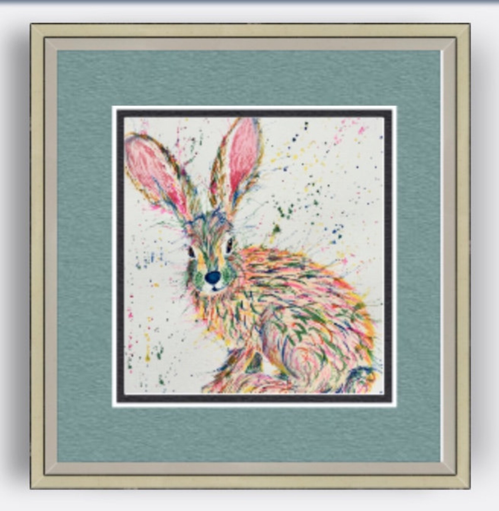 Fine Art Print of Psychedelic White Rabbit From My Original | Etsy
