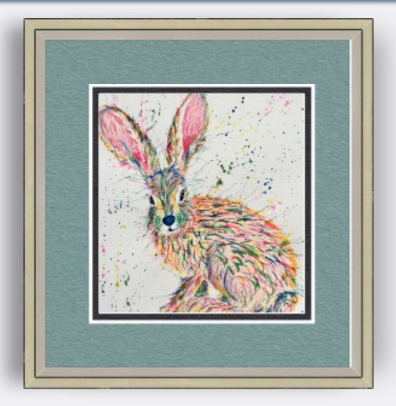 Fine Art Print of Psychedelic White Rabbit from my Original | Etsy