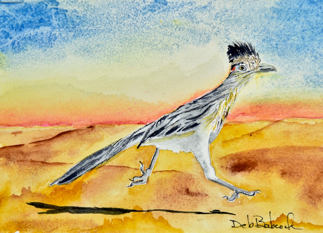 Running Roadrunner Fine Art Print - Etsy