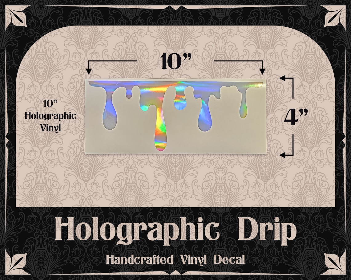 10 Holographic Drip Decal Car Decal Sticker Laptop Decal Sticker - Etsy