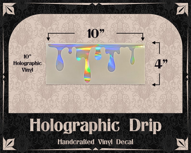 10 Holographic Drip Decal Car Decal Sticker Laptop Decal Sticker - Etsy