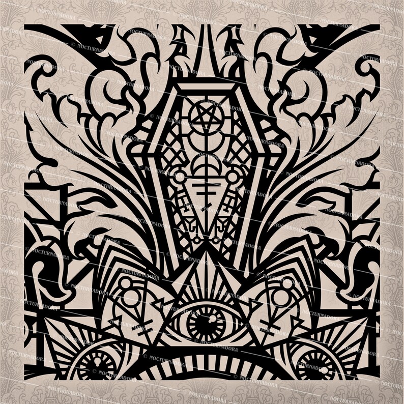 Occult Mandala, Intricate, Cricut, SVG, Digital Illustration, Horror ...