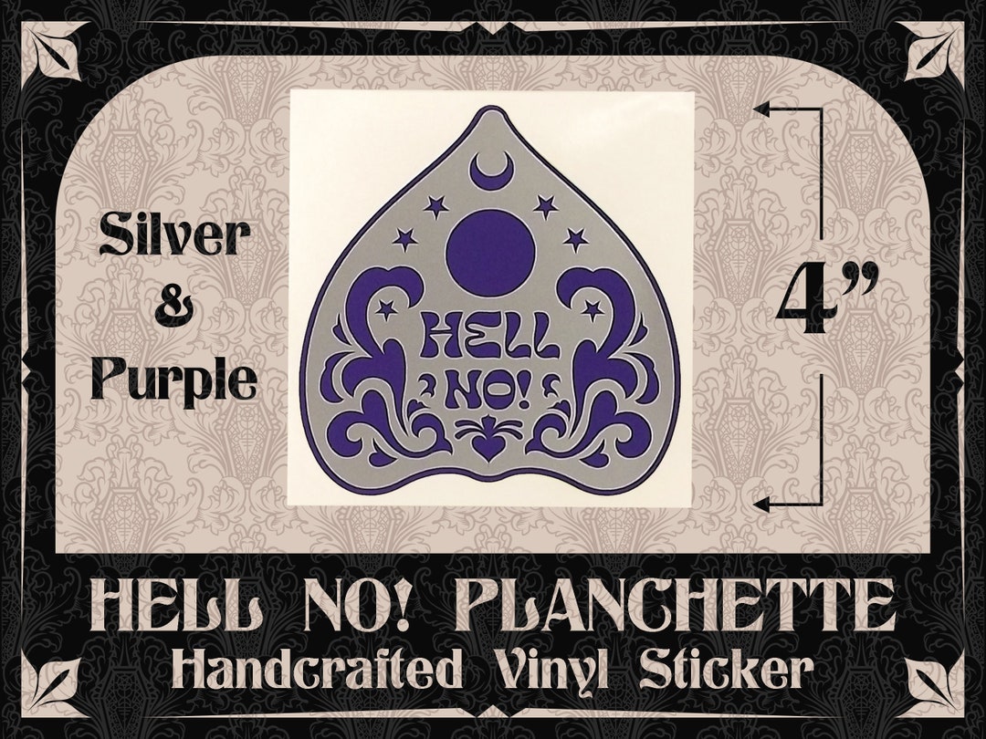Planchette Hell No! Purple Layered Vinyl Sticker Decal Ouija - Etsy