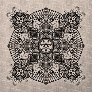 Occult Mandala, Intricate, Cricut, SVG, Digital Illustration, Horror ...