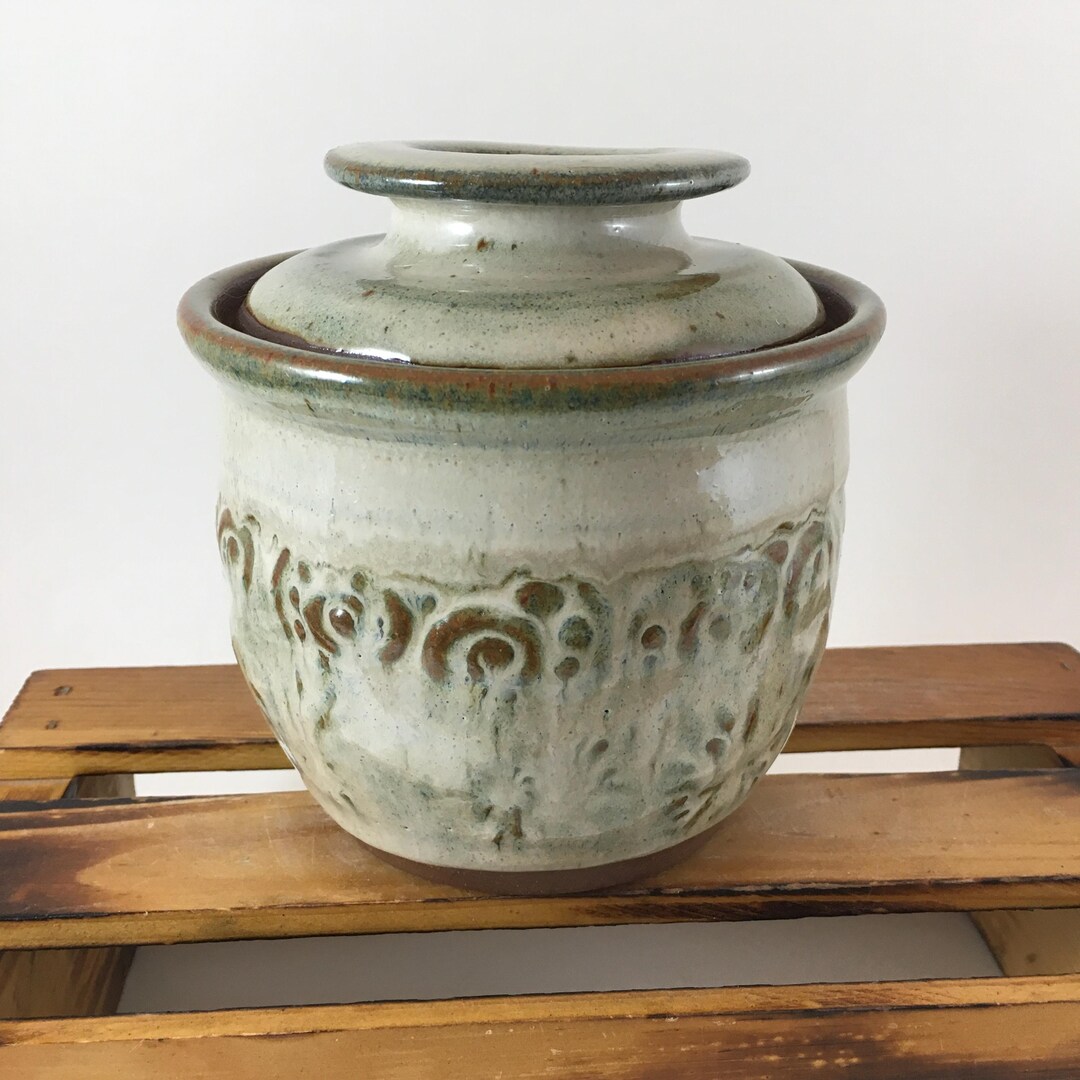 French Butter Keeper, Pottery Butter Dish, Ceramic Butter Keeper ...