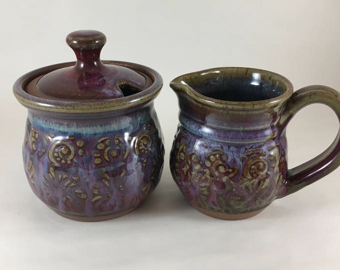 Pottery Sugar Creamer Set Ceramic Sugar and Cream Set - Etsy
