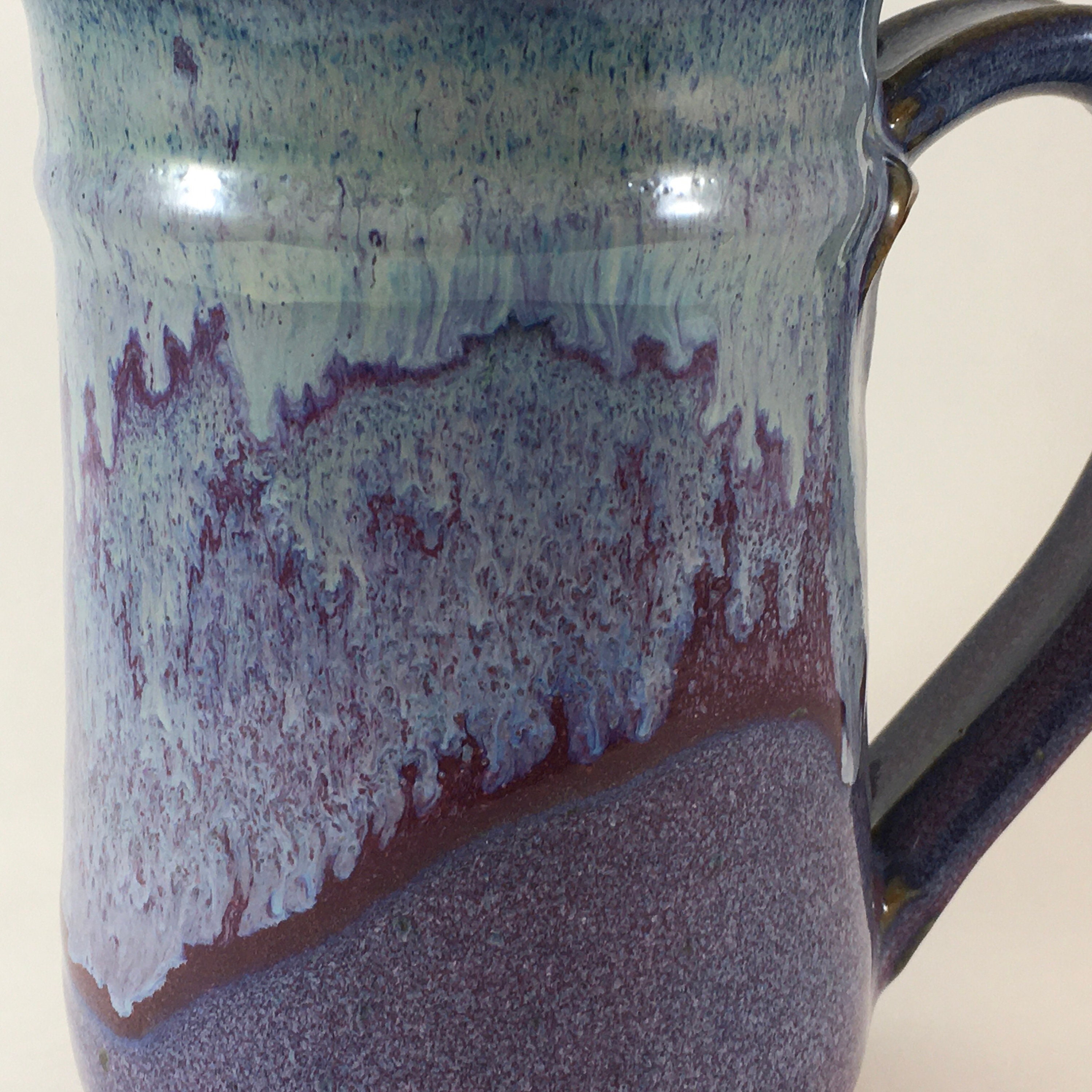 Purple Pottery Mug Handmade 18 Ounce Stoneware Mug Ready to | Etsy