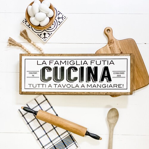 Personalized Italian Kitchen Sign | Etsy