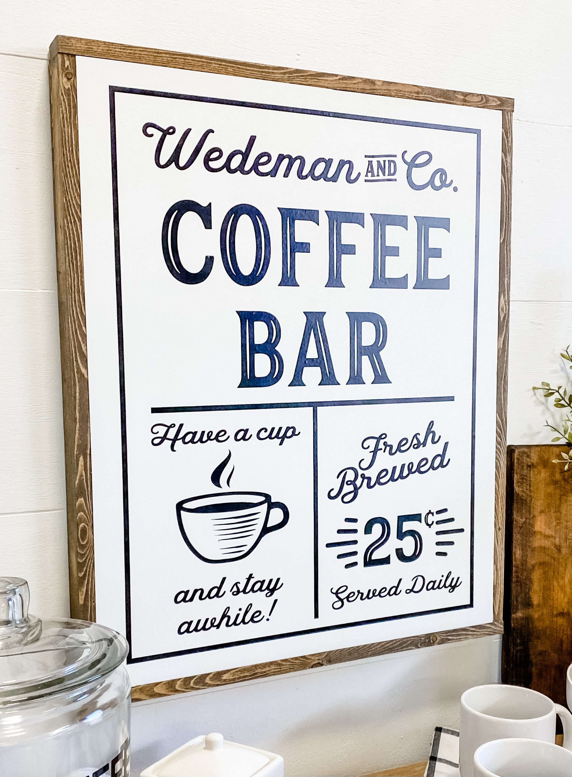 Coffee Bar Sign Coffee Sign Personalized Coffee Sign Custom - Etsy México