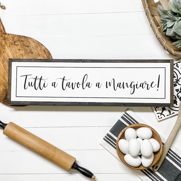 Tutti a Tavola a Mangiare Plaque - Etsy