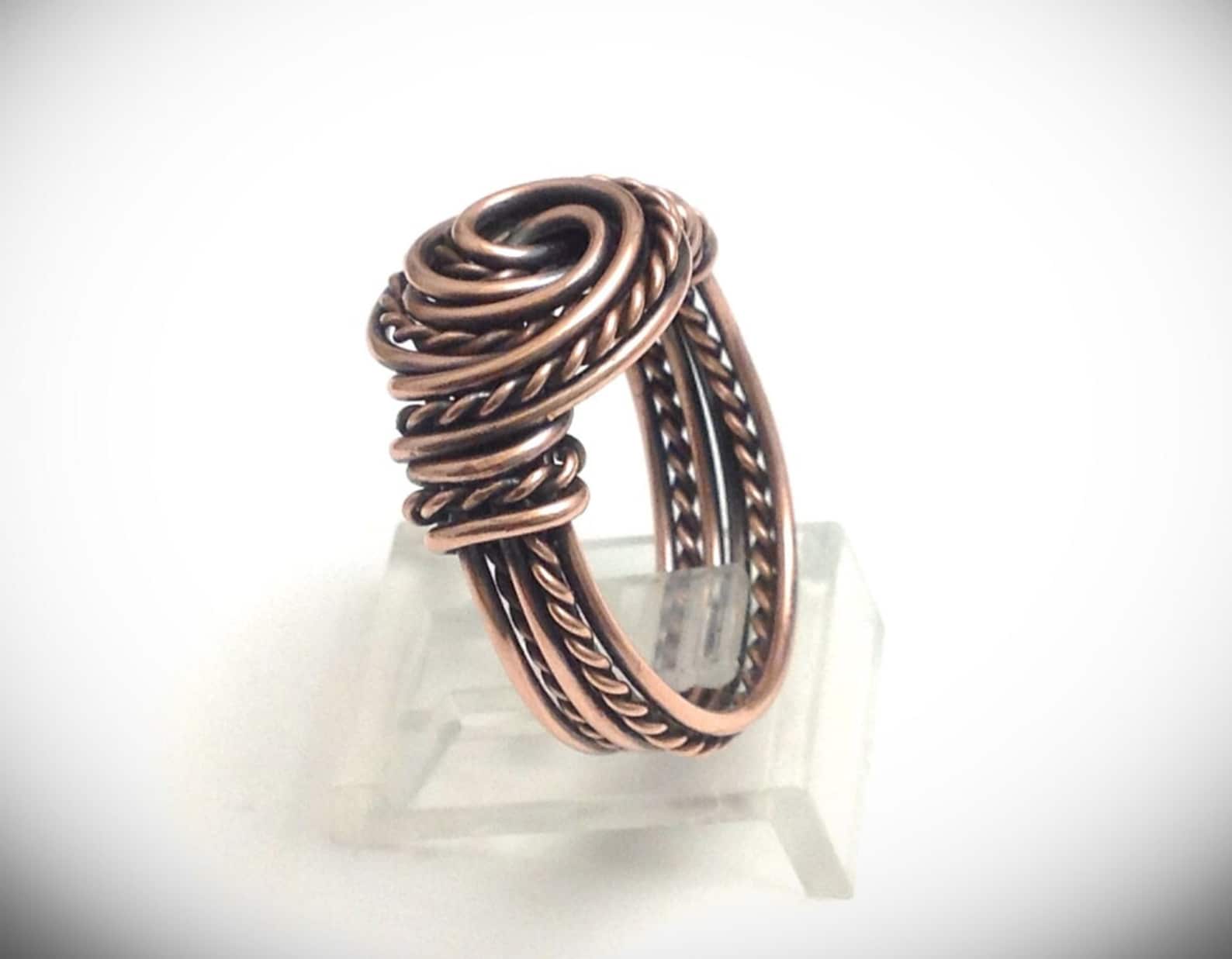 Wirewrapped Jewelry Wire Ring Copper Jewelry Copper Wire - Etsy