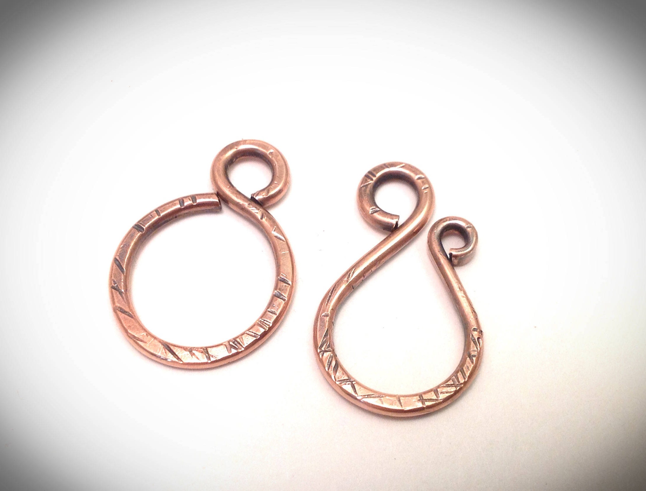 Jewelry Findings. Copper Hook and Eye Clasp. Copper Clasp. Wirewrapped ...