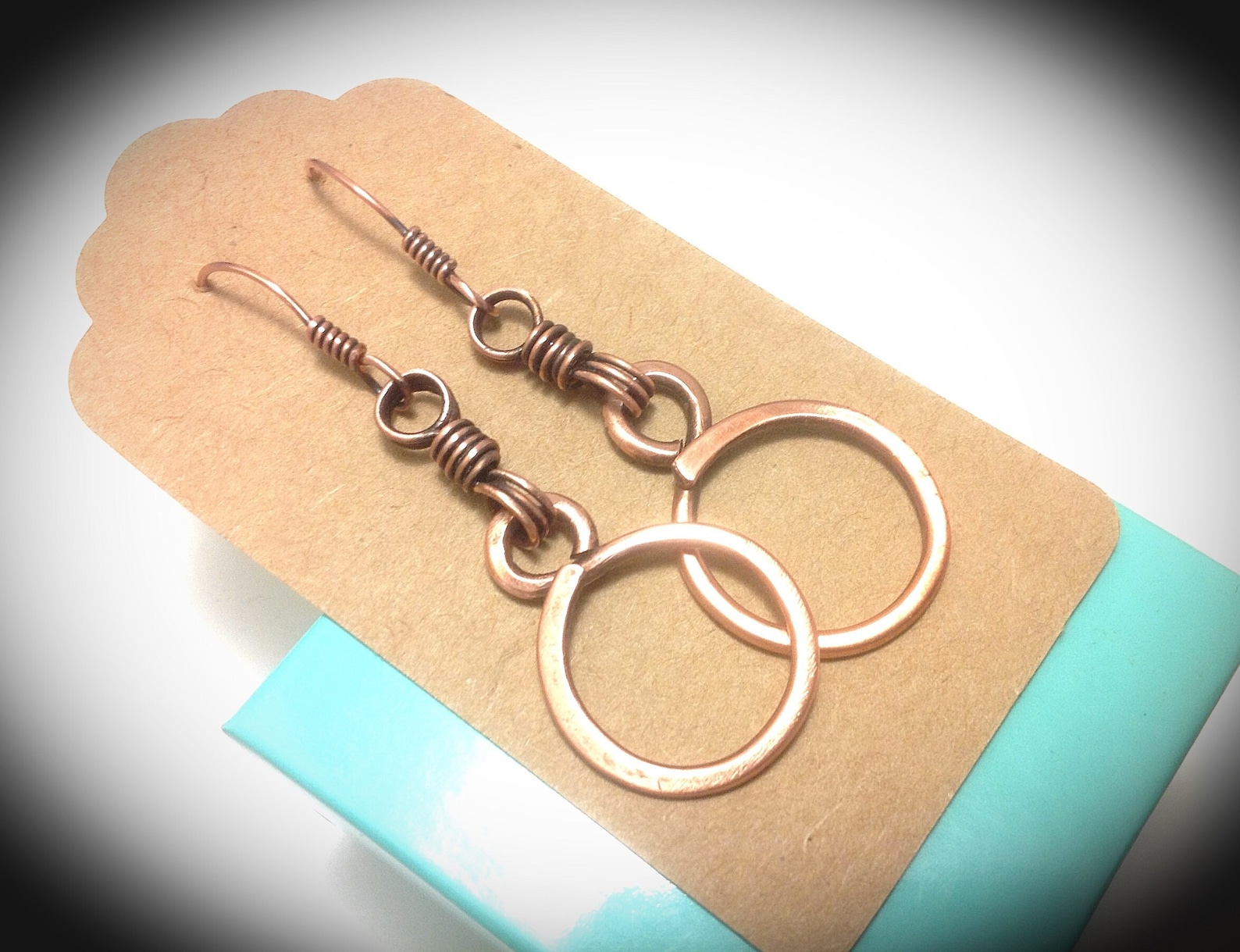 Wire Jewelry. Copper Wire Earrings. Dangling Wire Earrings - Etsy